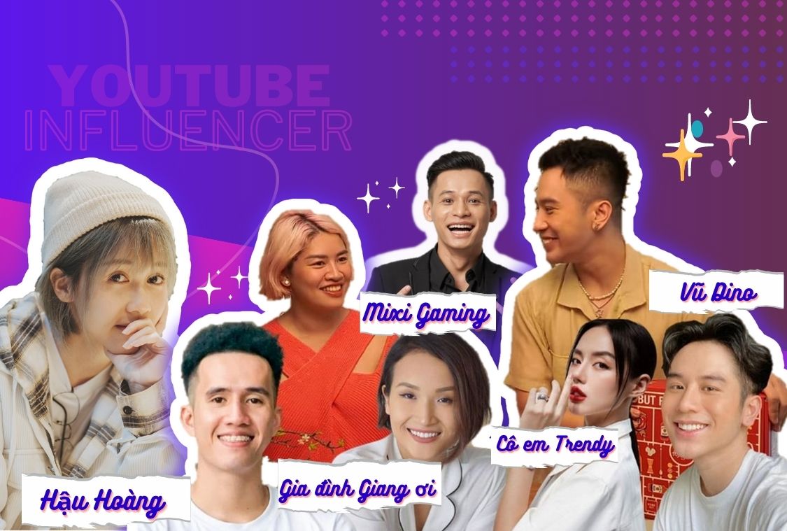 Top 10 Youtube Influencer Việt Nam các lĩnh vực 2025